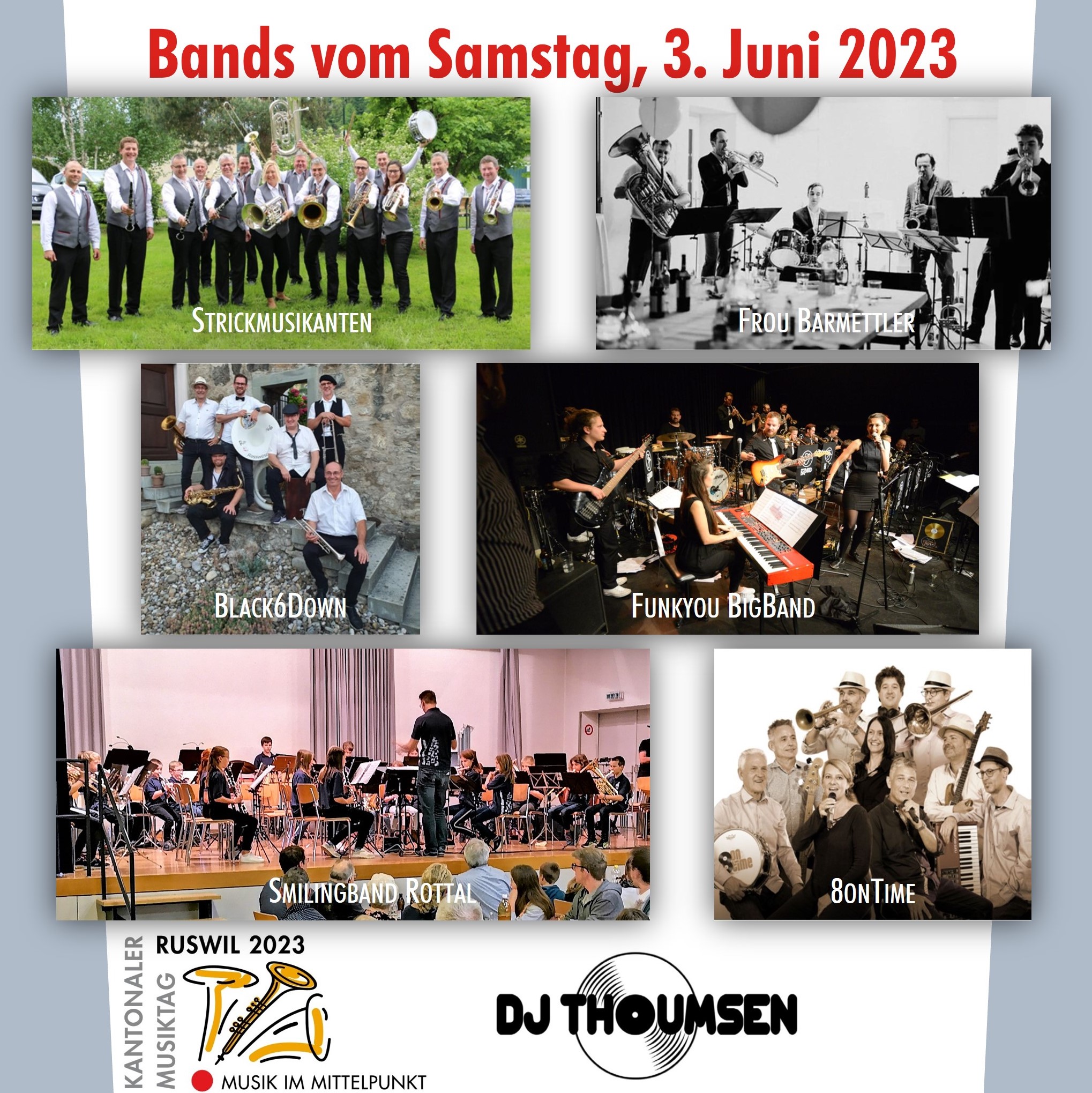 Unterhaltung Samstag 3. Juni - Musiktag Ruswil